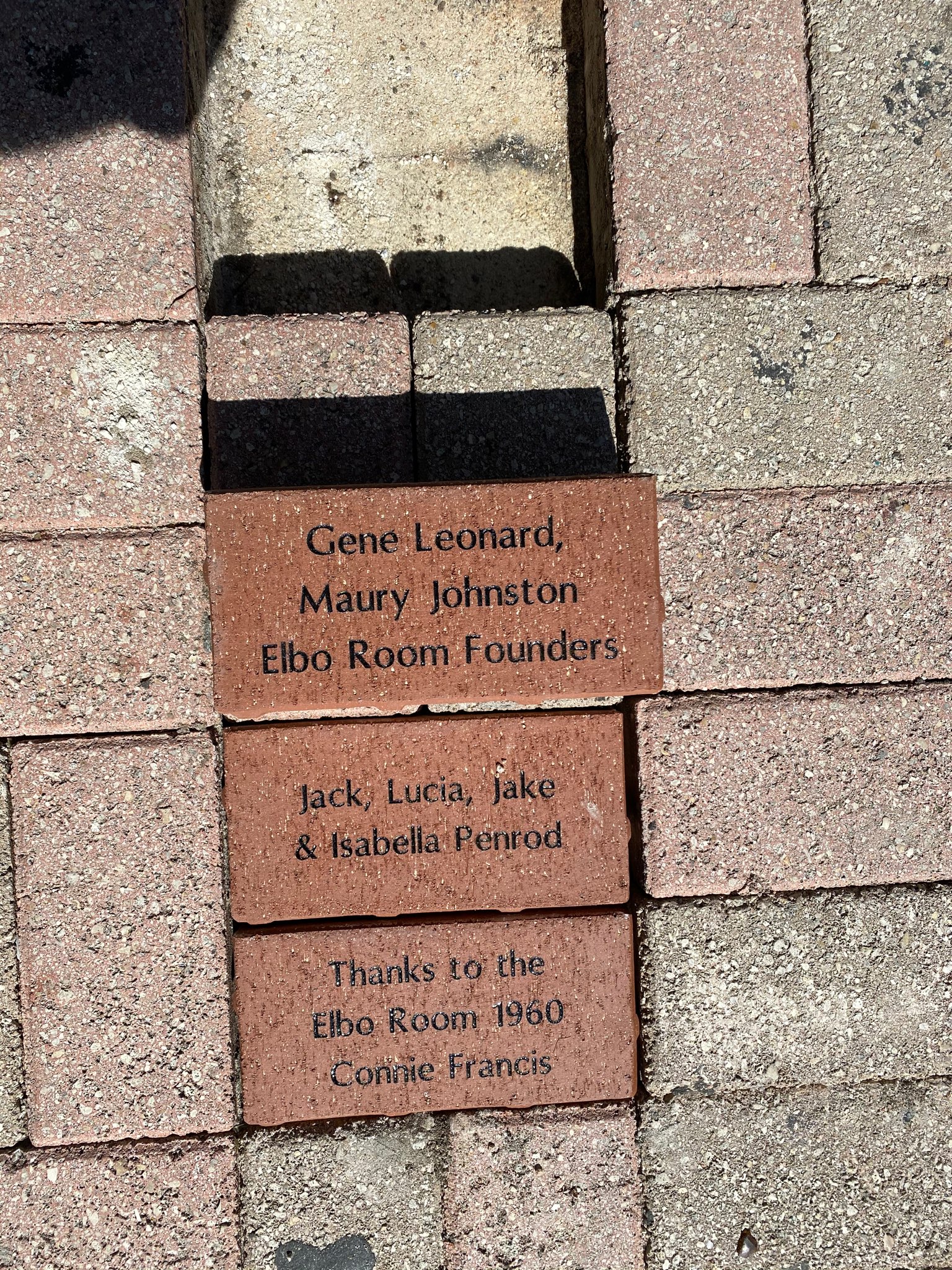 The first batch of Sponsor a Brick installed – Elbo Room Beach Bar